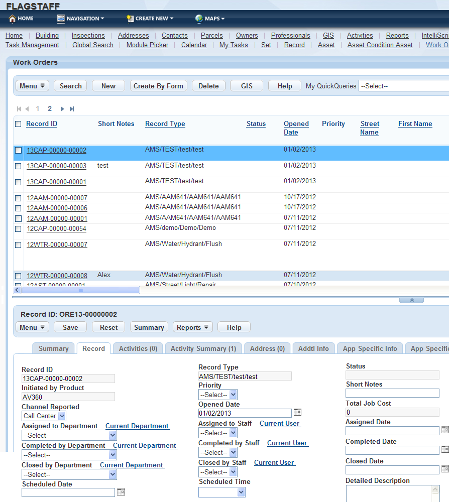 Managing Work Orders